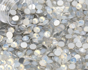White Opal Rhinestones - Etsy