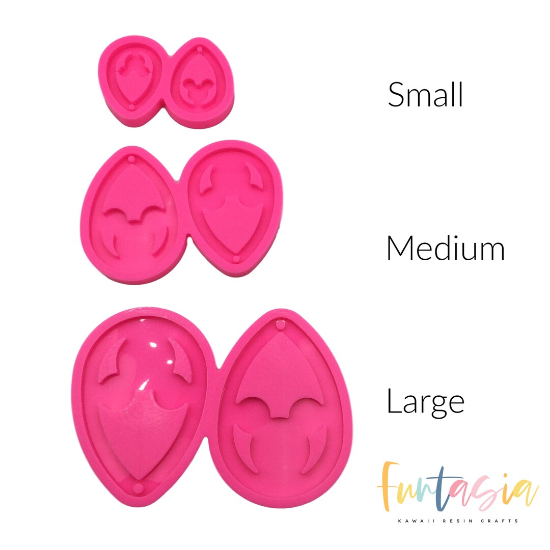 Shiny Mouse Teardrop Earring Mold, Shiny Silicone Molds for Epoxy ...