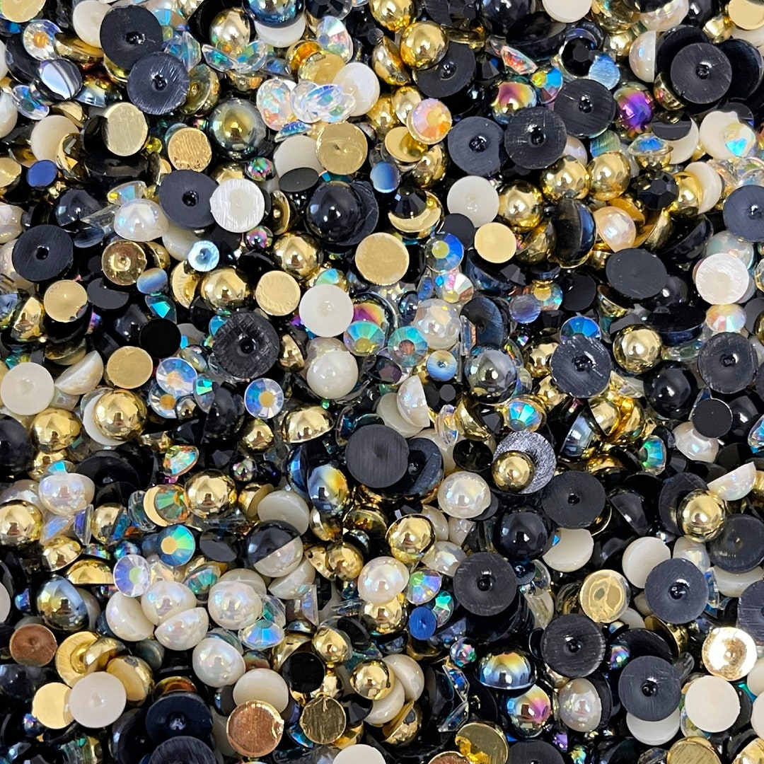 Showtime Pearl Mix, Flatback Pearls and Rhinestone Mix, Sizes Range 3MM ...