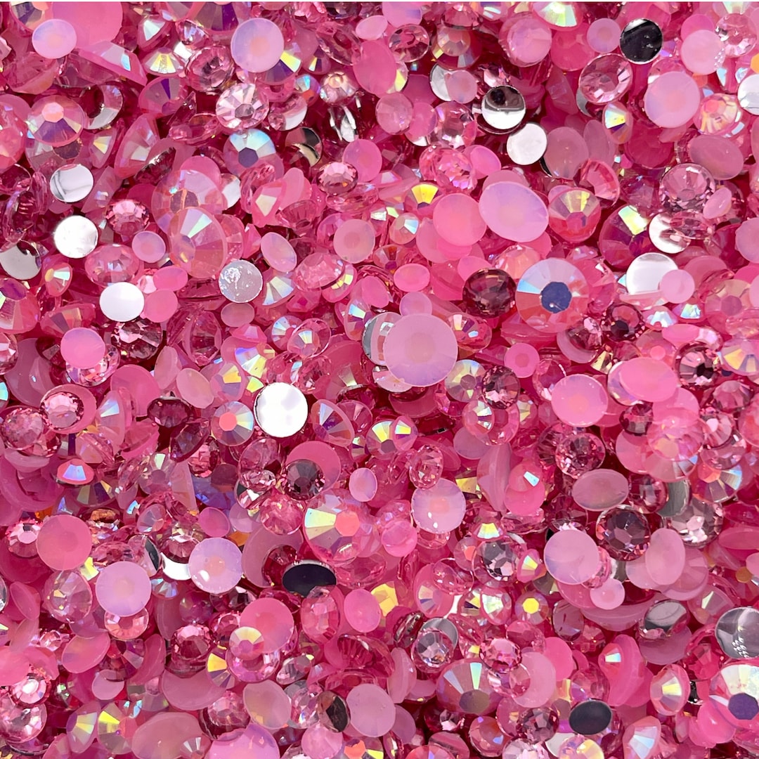 Pink Sweetheart Resin Rhinestone Mix Bulk Bag 5000pcs - Etsy