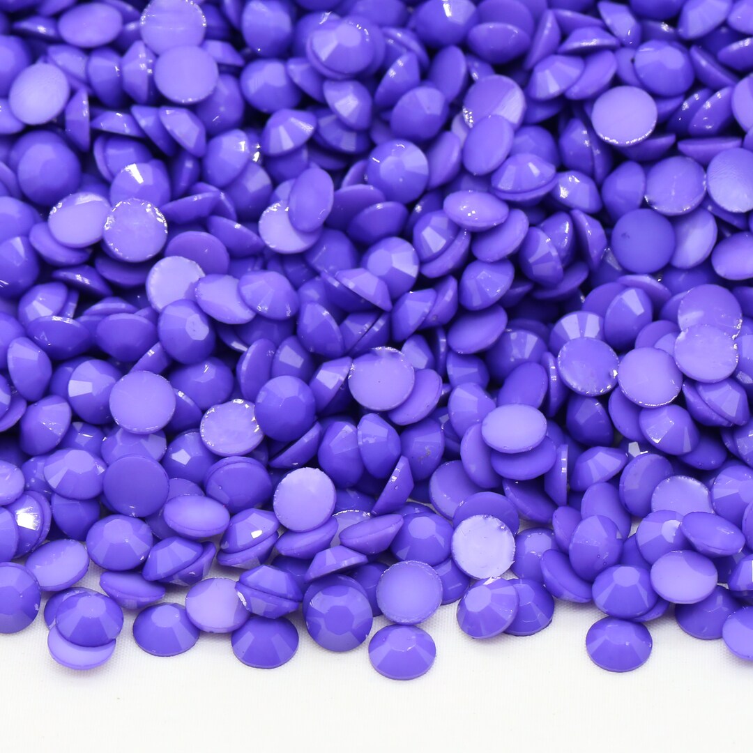 CLOSEOUT - Violet Opaque Jelly Flatback Resin Rhinestones Pack of 1000 ...