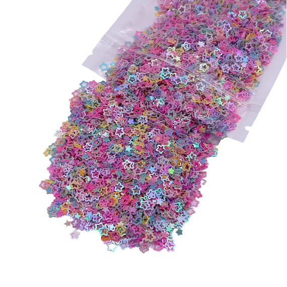 Pink Mix Stars Shape Glitter Stars Sequin Glitter for Resin - Etsy