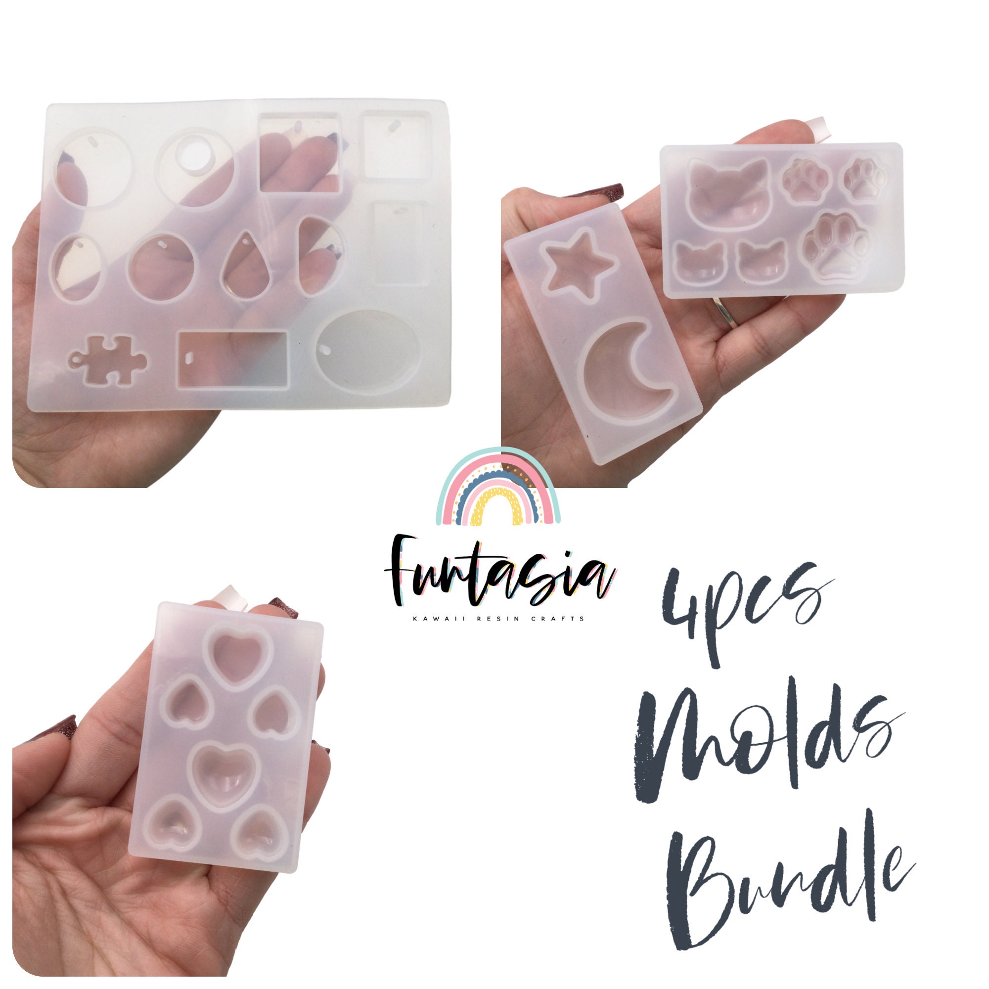 Sculpting & Forming Choose one or all! Assorted Shapes Resin Molds ...