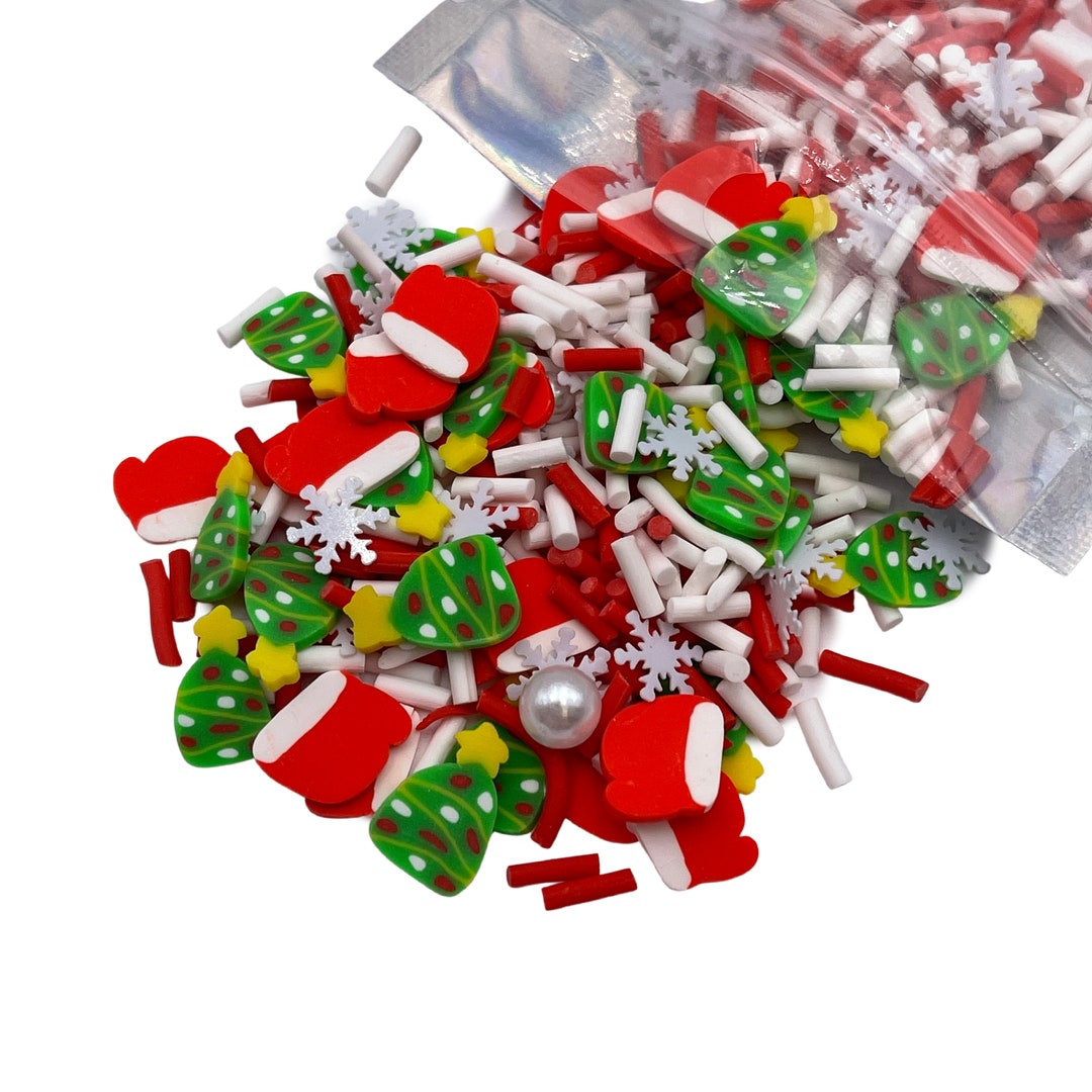 Christmas Mix Polymer Clay Slices, Christmas Polymer Clay Slices, Fake ...