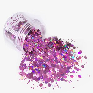 Pretty in Pink Chunky Glitter Mix, Loose Glitter, Polyester Glitter ...