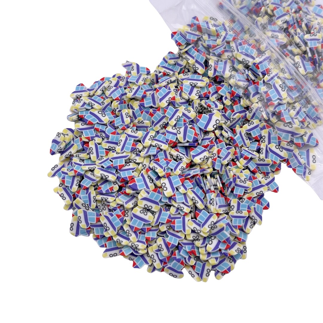 Police Car Polymer Clay Slices, 5mm Polymer Clay Slices, Fake Sprinkles ...