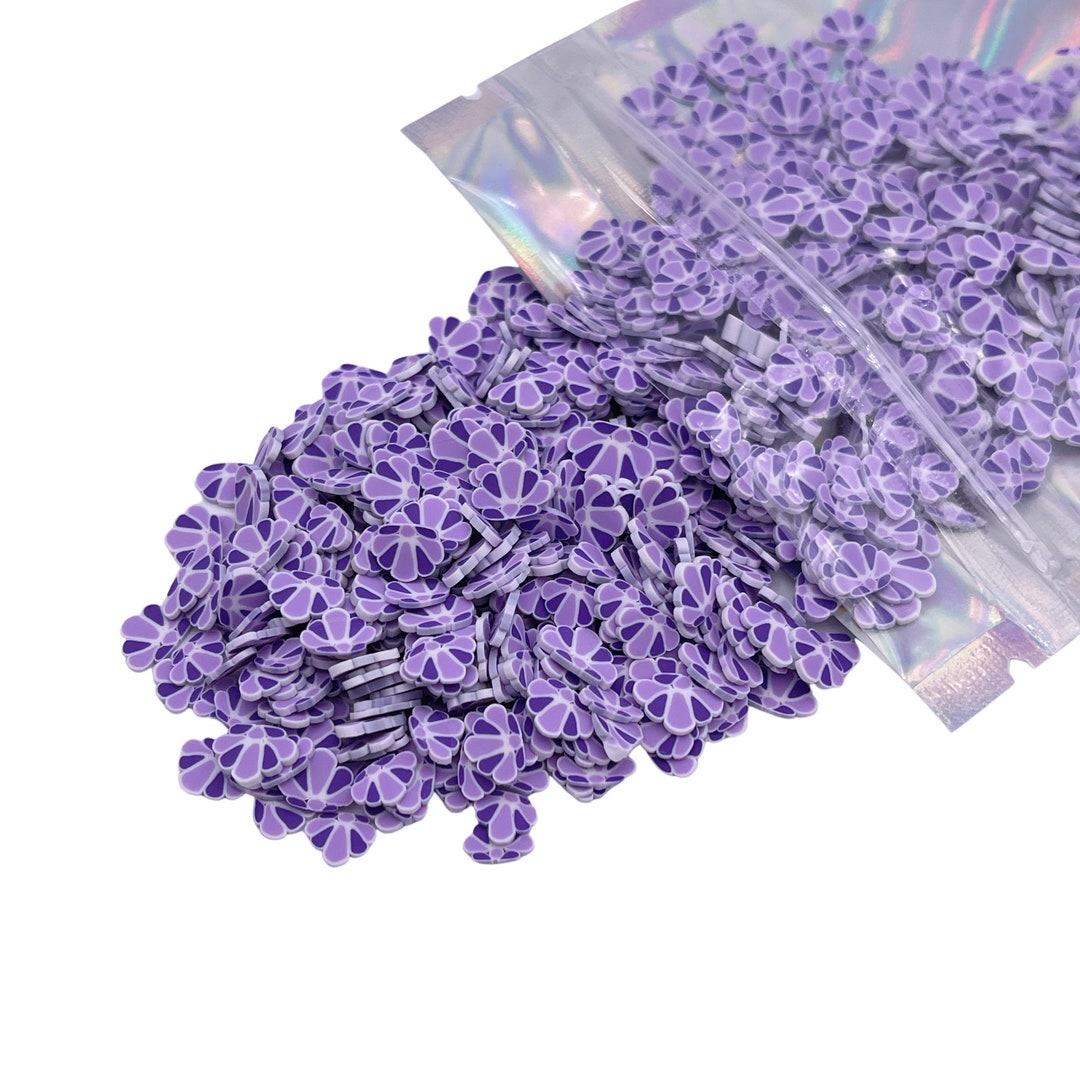 5mm Purple Seashell Polymer Clay Slices, Polymer Clay Slices, Fake ...