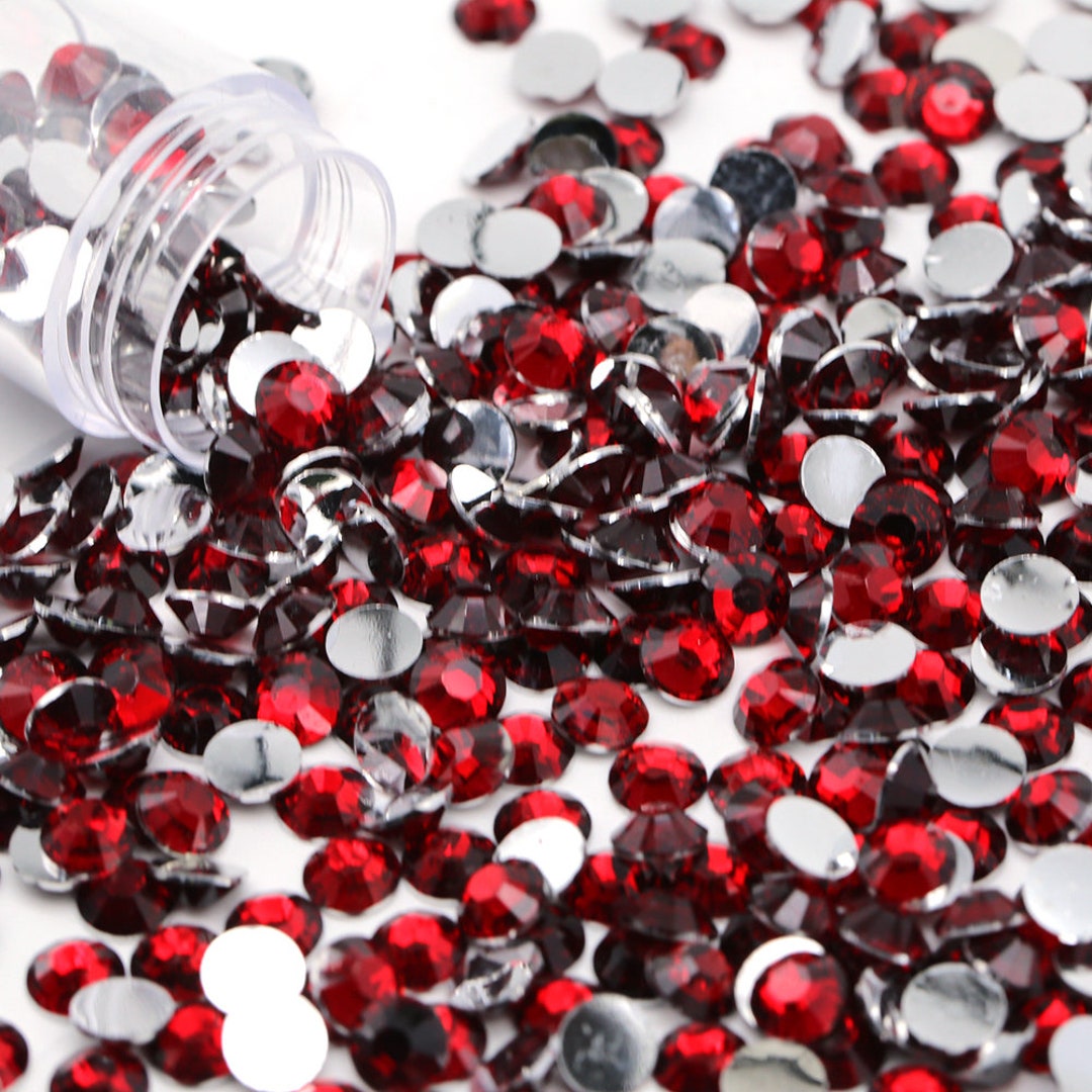 Siam Red Flatback Resin Rhinestones 1000pcs, Choose Size and Color 3mm ...