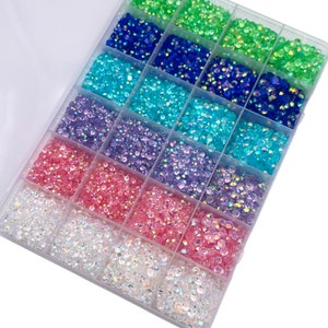 Mixed Color Transparent Rhinestone Box, Starter Bling Kit, Mixed Size ...