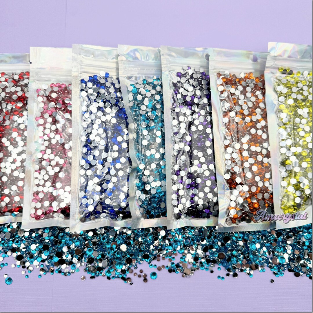 Bulk Resin Rhinestones 5000pcs/3000pcs, Choose Size and Color, 3mm, 4mm ...