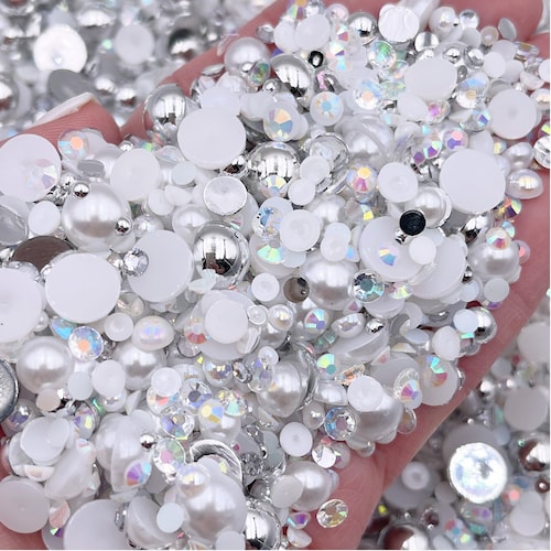 Maroon Marsala Pearl Mix Flatback Pearls and Rhinestone Mix - Etsy