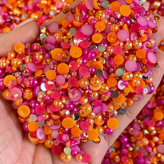 Donut Shop Pearl Mix Flatback Pearls and Rhinestone Mix | Etsy