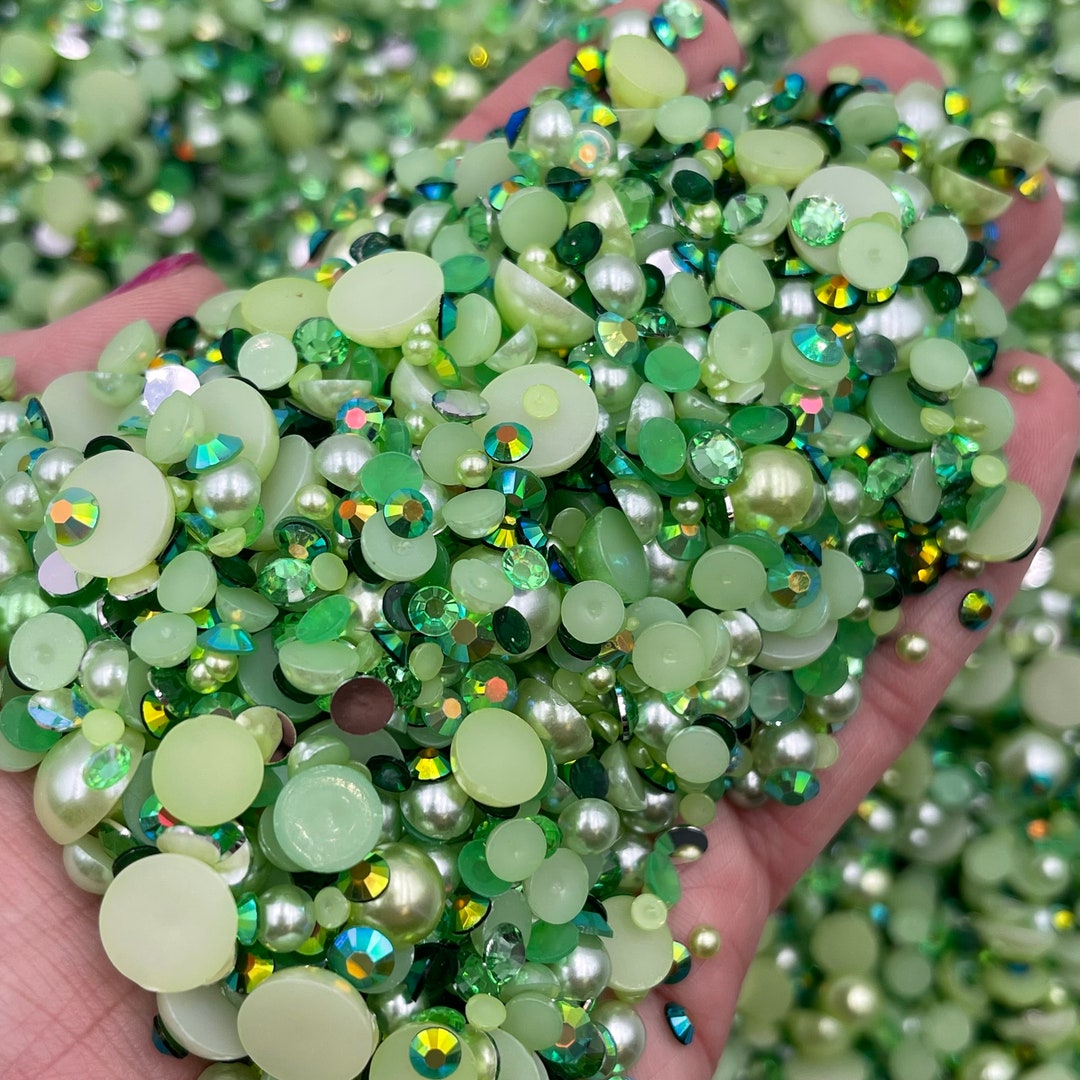 Lucky Me Pearl Mix, Flatback Pearls and Rhinestone Mix, Sizes Range 3MM ...