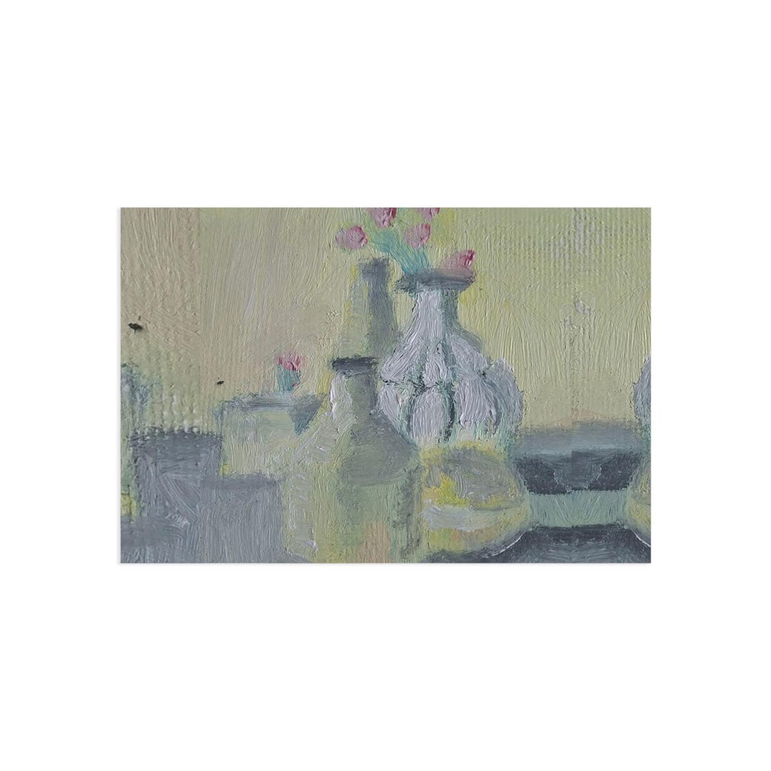 Yellow Still Life Oil Painting Postcards, Art Lover Gift, - Etsy