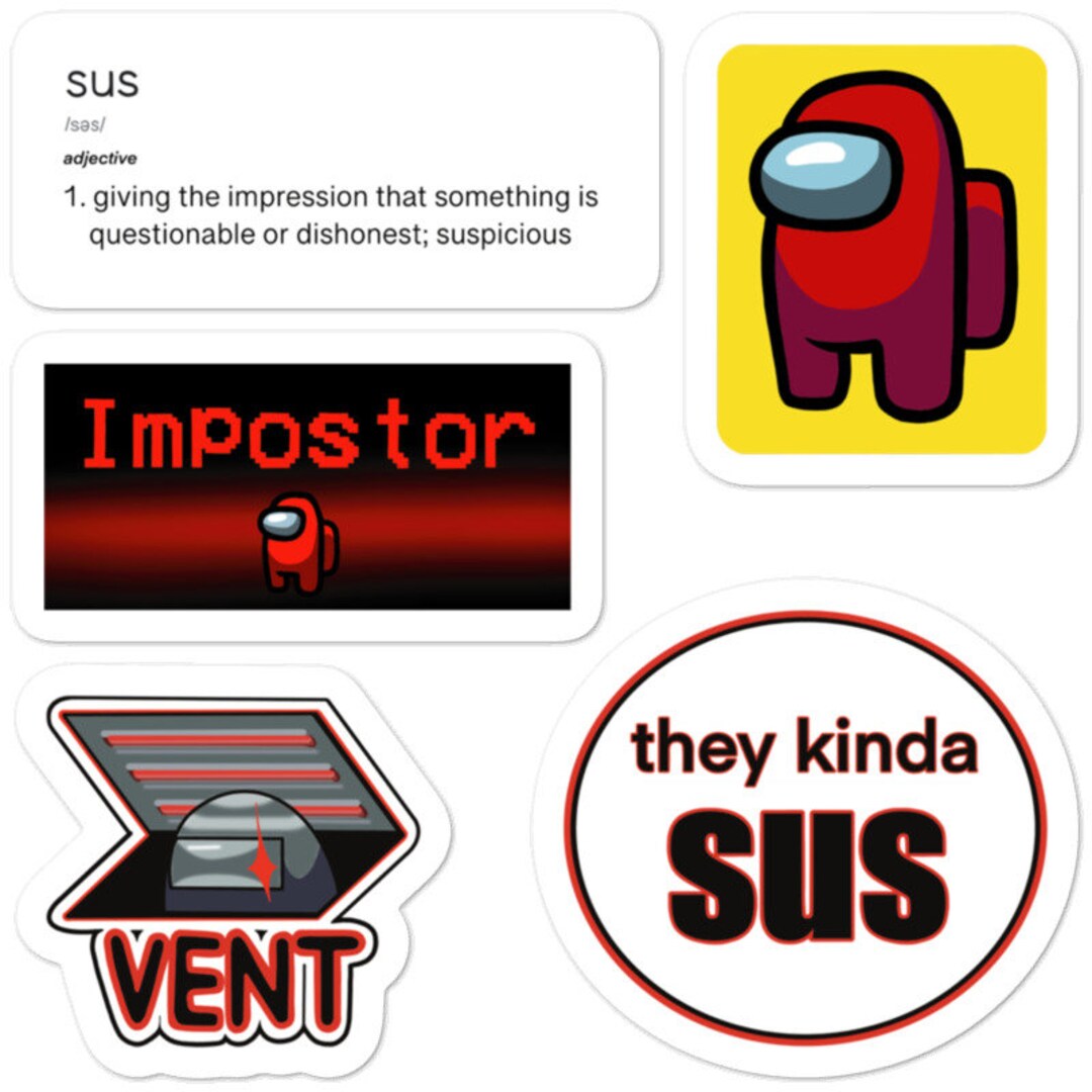 AMONG US Sticker Pack • High Quality Vinyl • 5 Stickers - Etsy