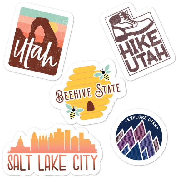 UTAH STICKER PACK High-quality Vinyl 4 Stickers - Etsy