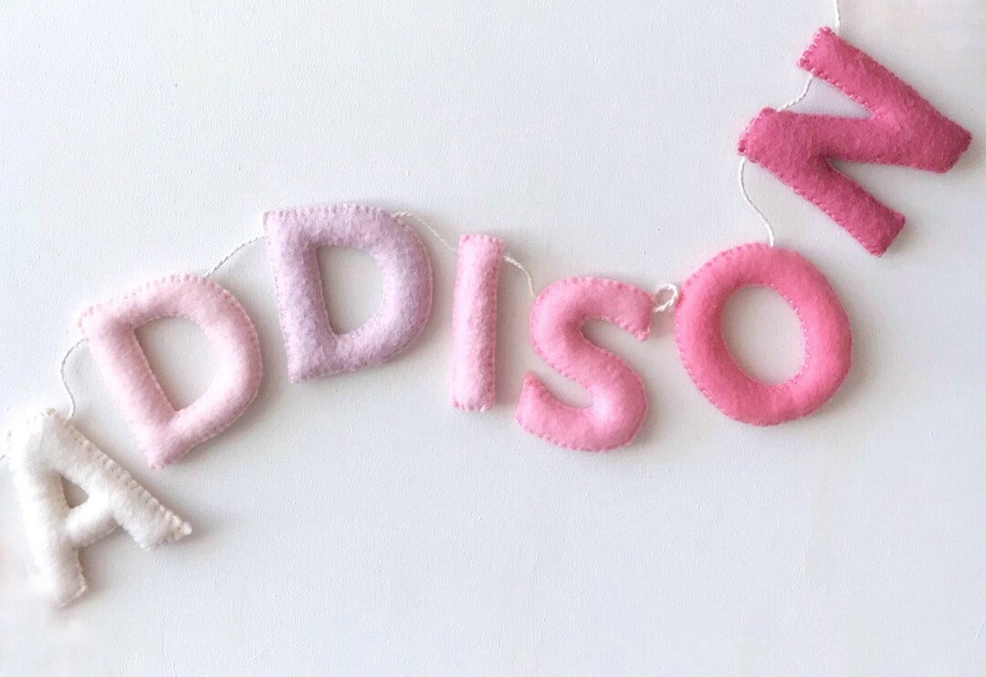 Felt Name Banner: Personalized Nursery Garland - Etsy