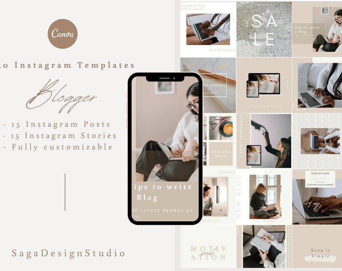 Minimal Instagram Blogger Template Minimal Instagram Template - Etsy
