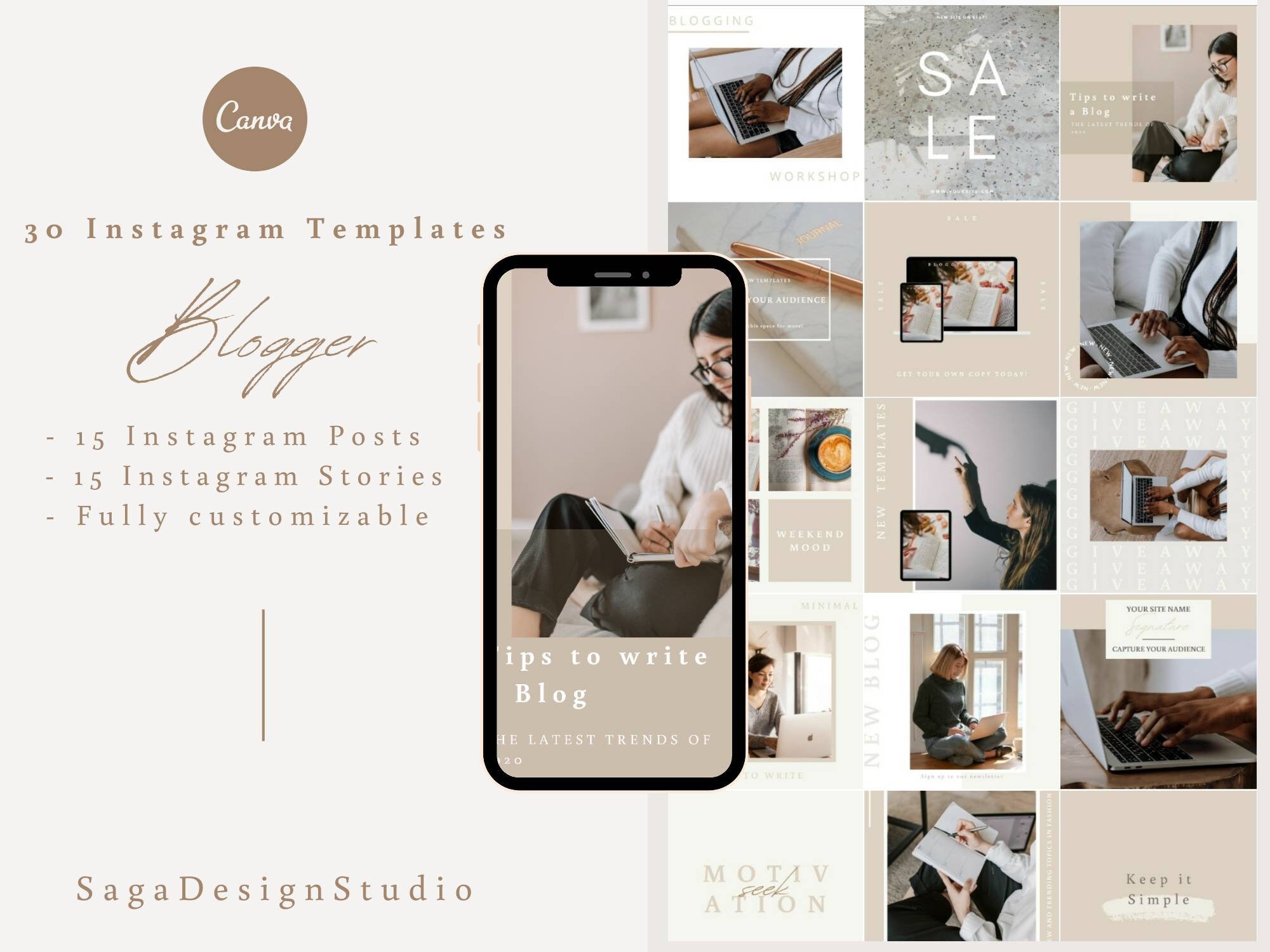 Minimal Instagram Blogger Template Minimal Instagram Template | Etsy