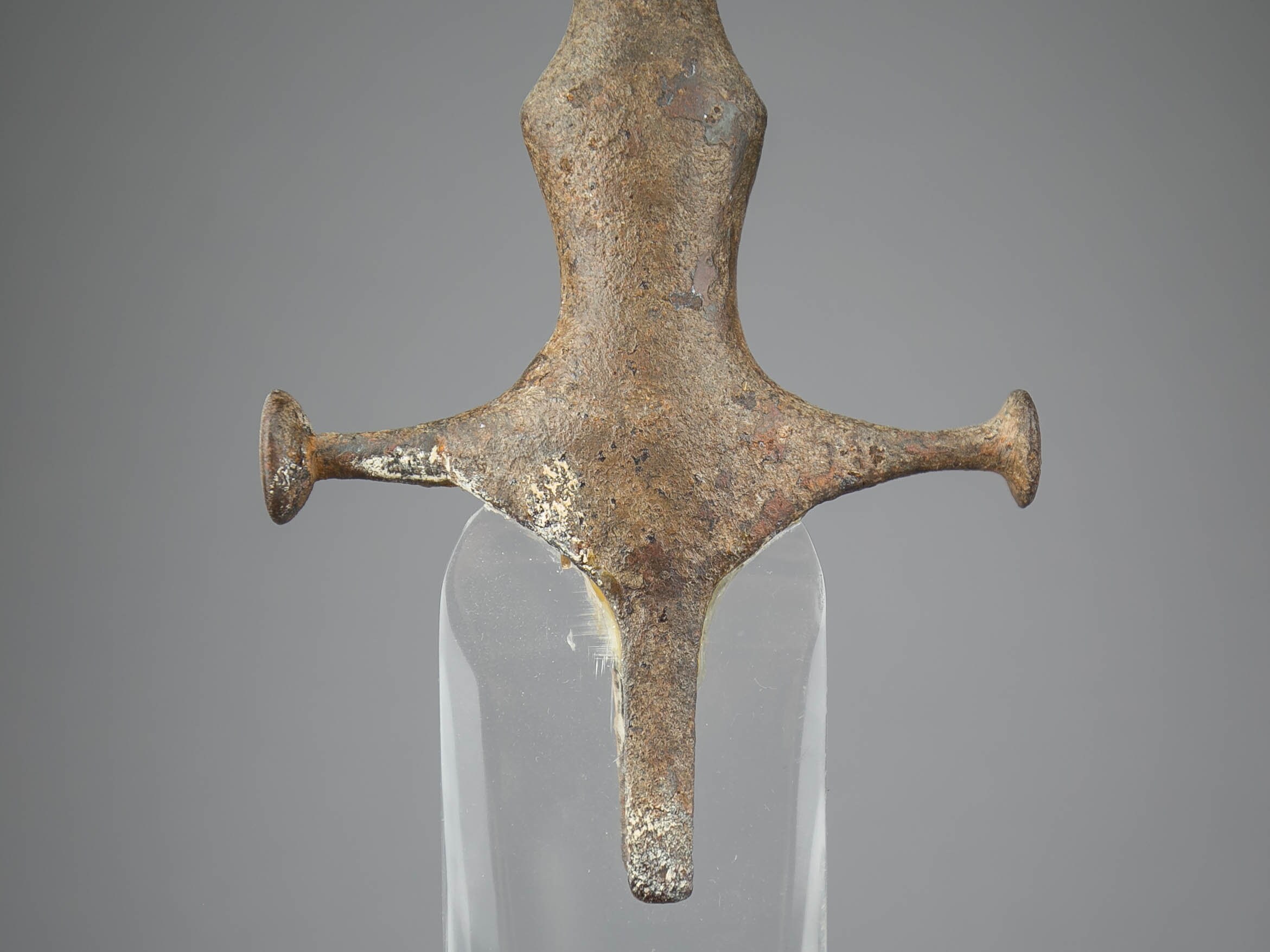 Two Antique Indian Talwar Sword Hilts With Custom Display Stand Stand ...