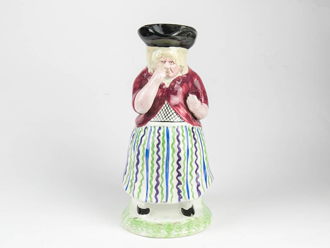 Rare Antique Portobello-type Toby Jug – Female Snuff Taker, Scottish ...