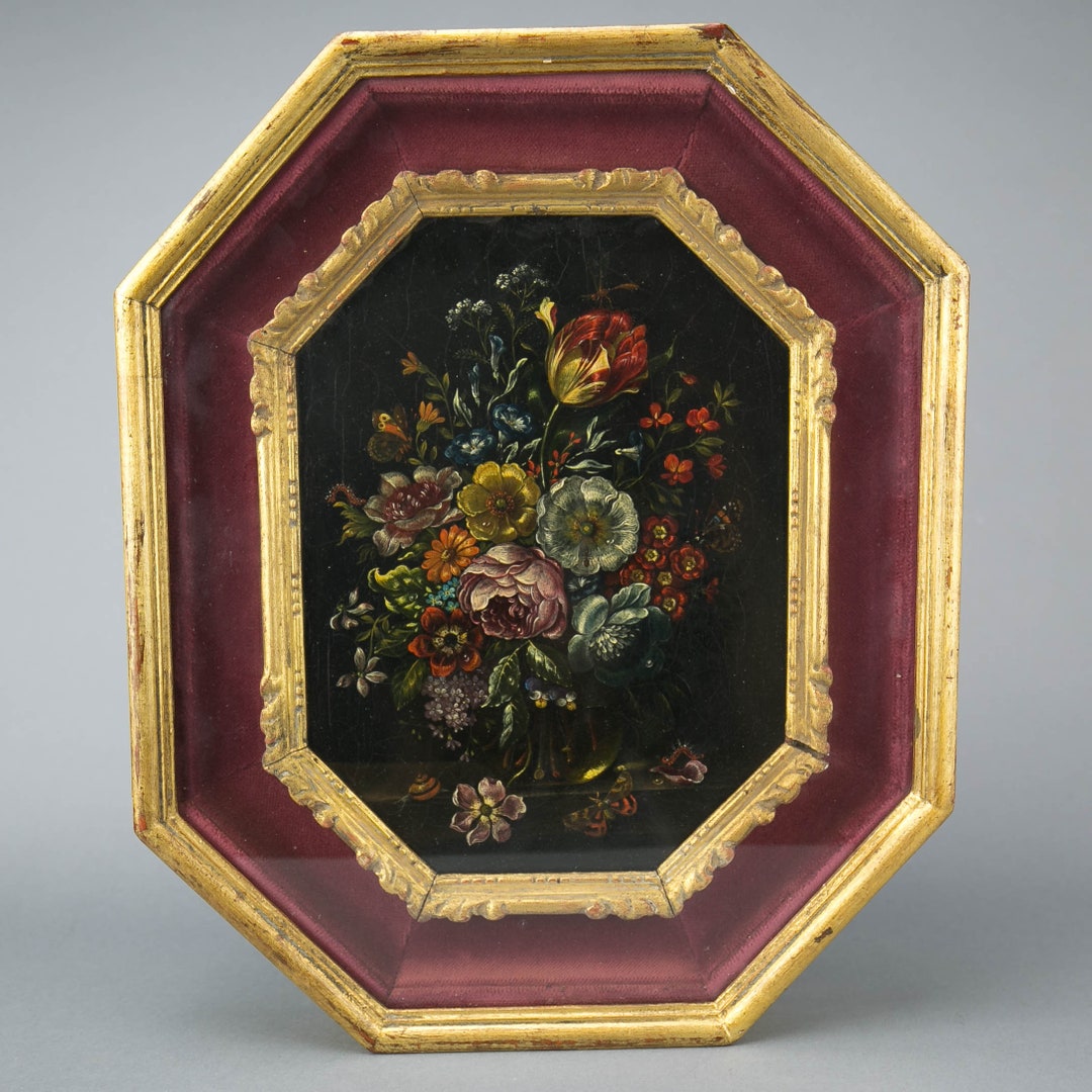 Still Life Oil Painting Flowers and Insects nature Morte Realism, Dutch ...