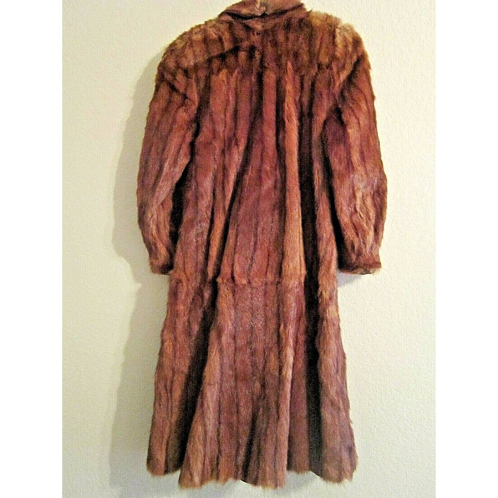 Natural Rust KOLINSKY MINK Fur Swing Abrigo Pequeño Chal Con Bandas ...