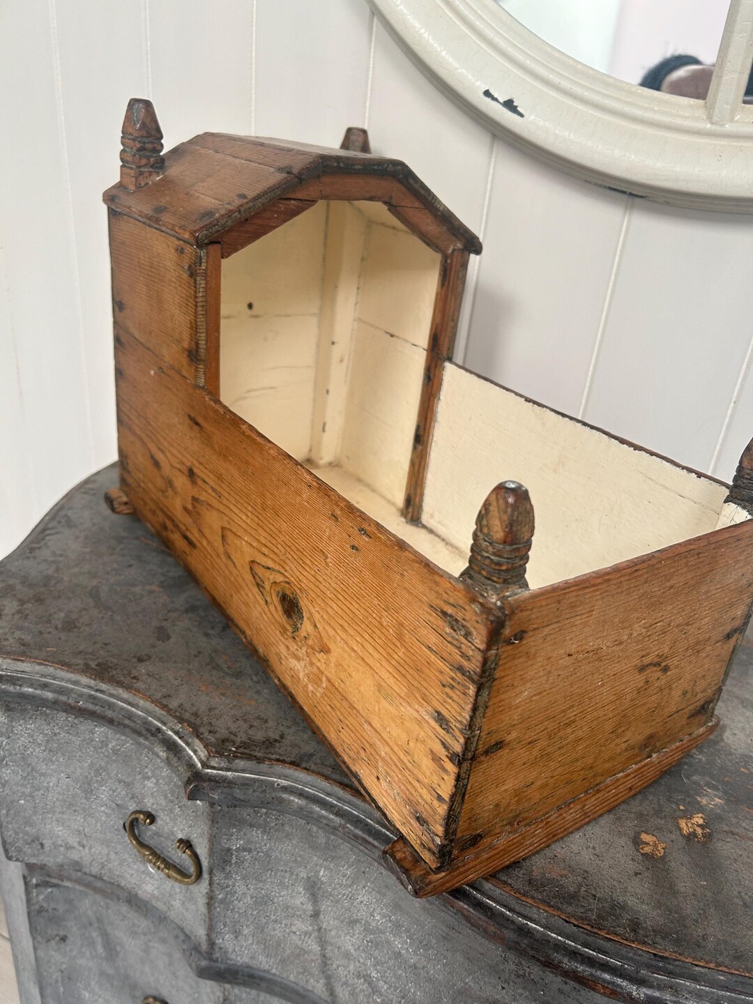 Antique 19th Century Primitive Wooden Dolls Rocking Cradle - Etsy