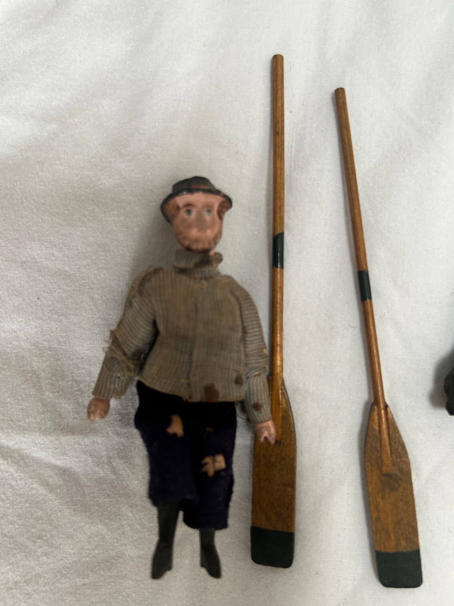 Antique Toy/model Rowing Boat With Rowers and Dog! - Etsy