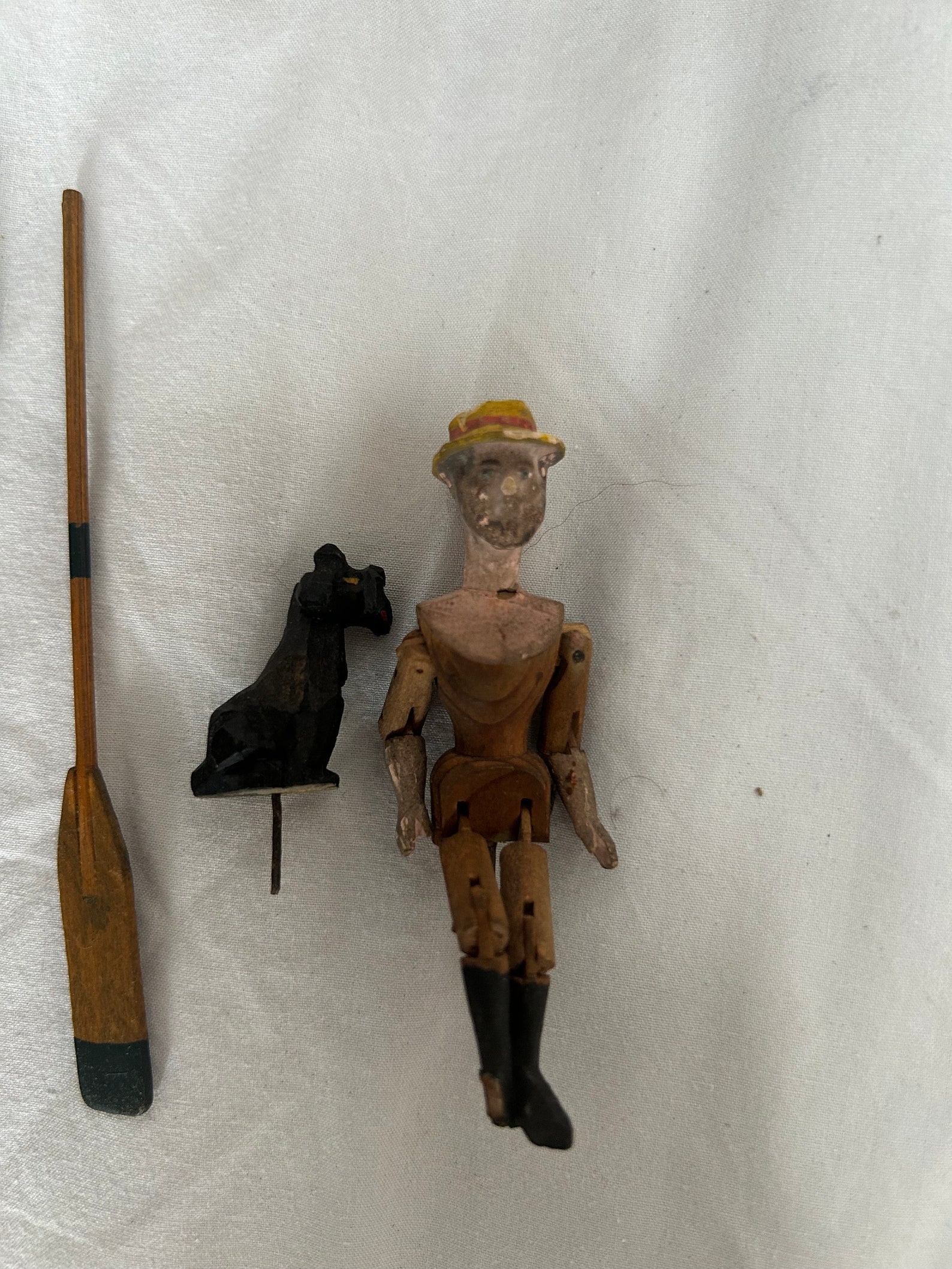 Antique Toy/model Rowing Boat With Rowers and Dog - Etsy