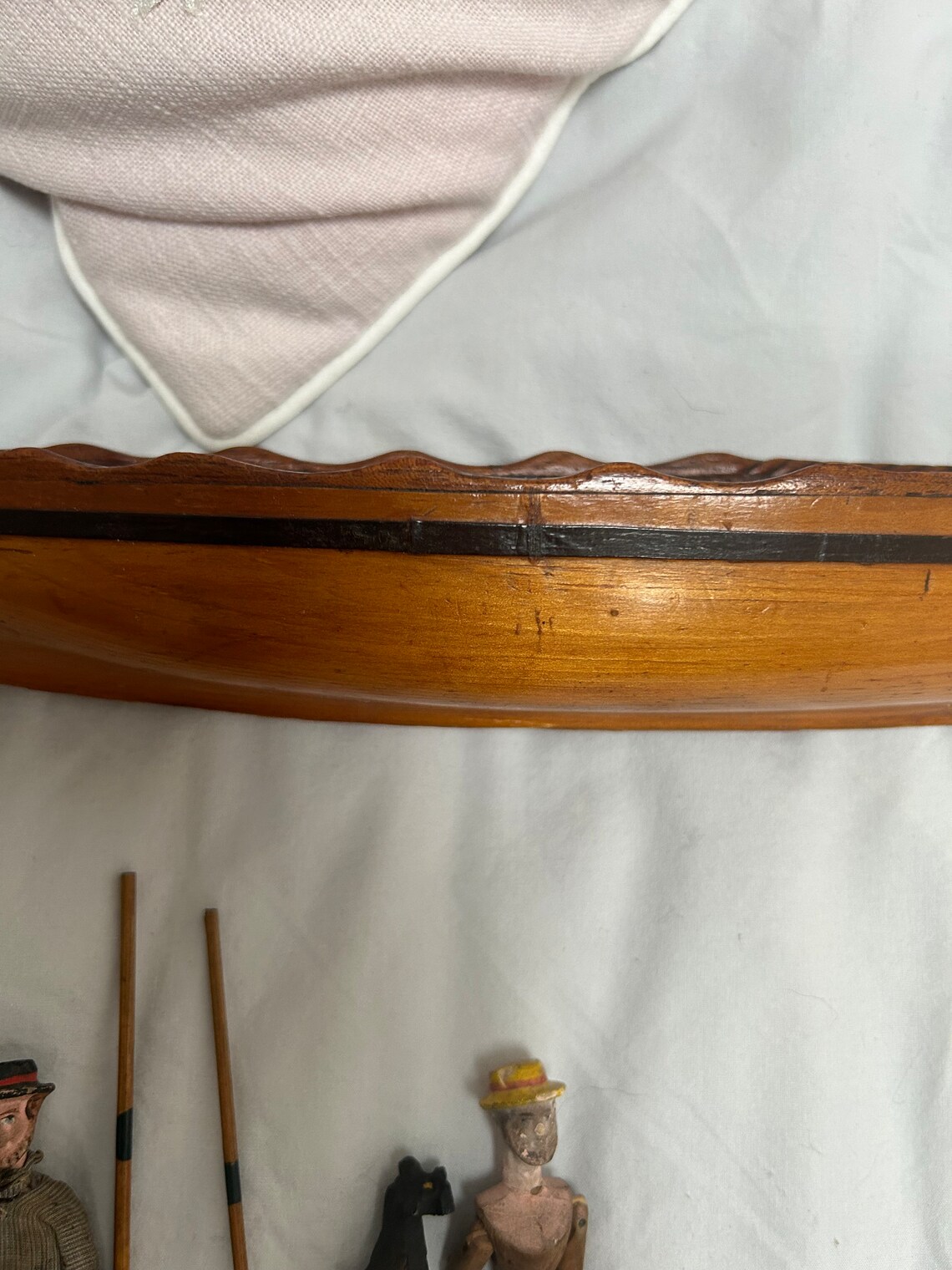 Antique Toy/model Rowing Boat With Rowers and Dog - Etsy