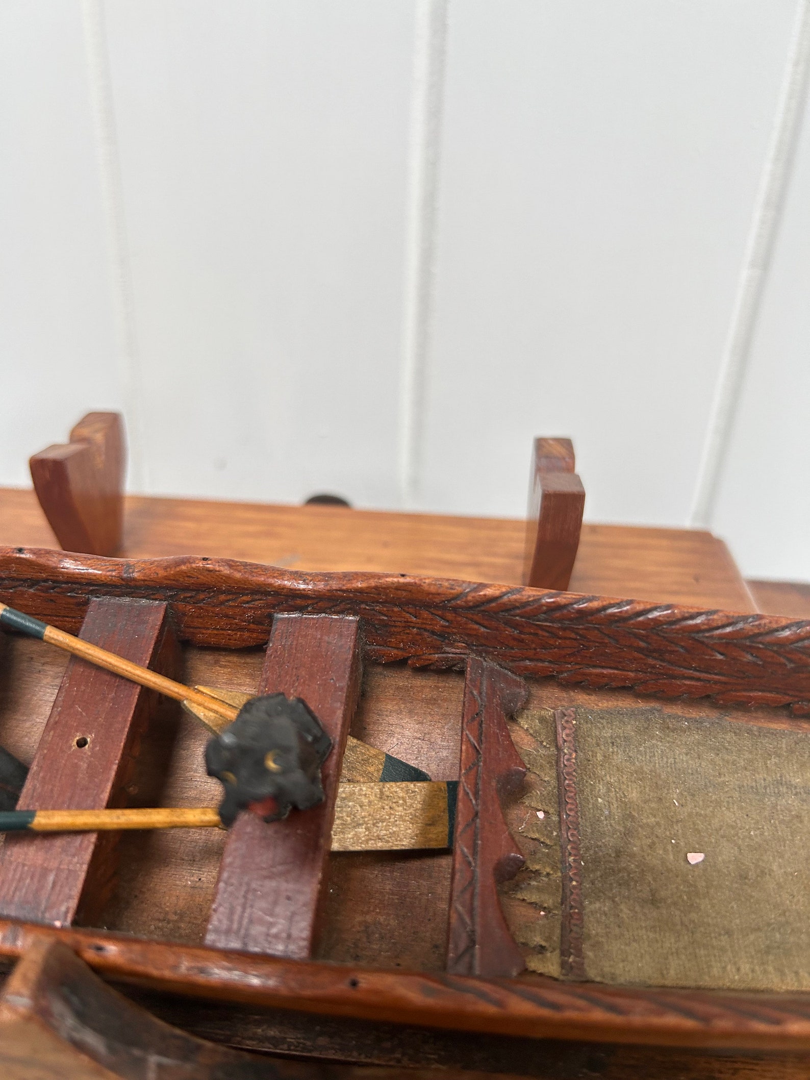 Antique Toy/model Rowing Boat With Rowers and Dog - Etsy