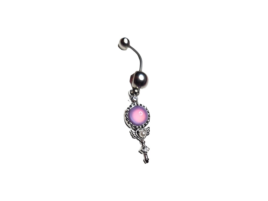 Kawaii Magic Wand Belly Button Ring - Surgical Steel - 14 Gauge - Cute ...