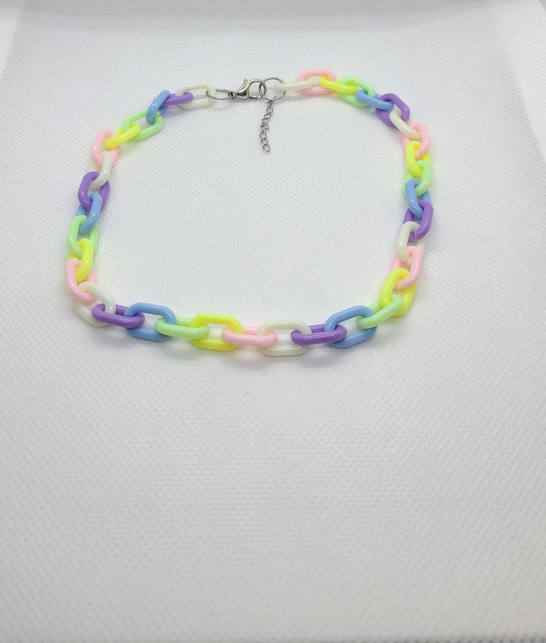 Pastel Rainbow Link Choker - Kawaii Choker - Pastel Kawaii - Pastel ...