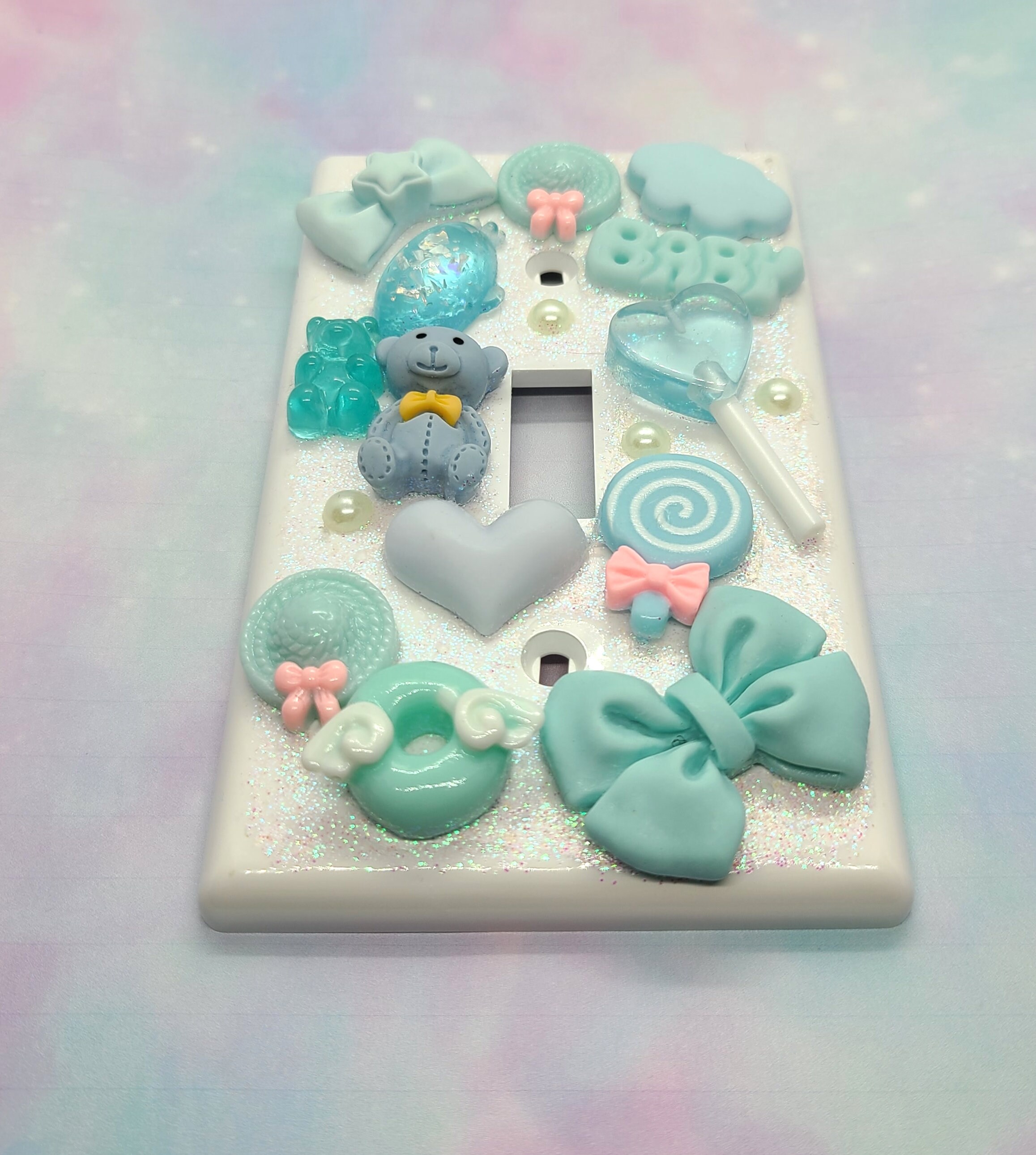 Kawaii Blue Light Switch Cover Cute Home Decor Wall Outlet - Etsy