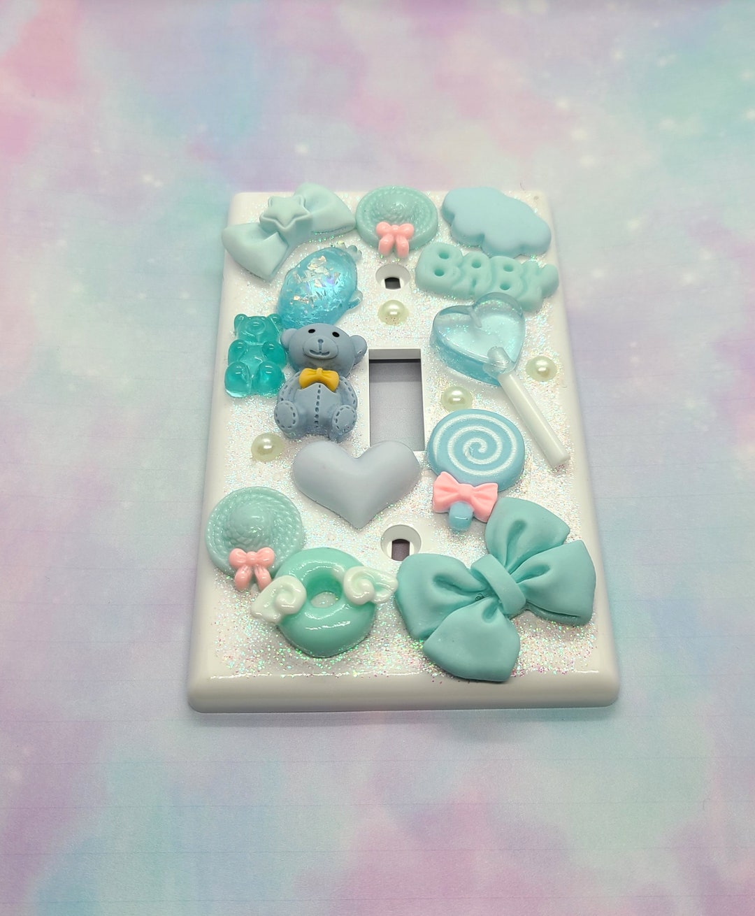 Kawaii Blue Light Switch Cover - Cute Home Decor - Wall Outlet Covers ...