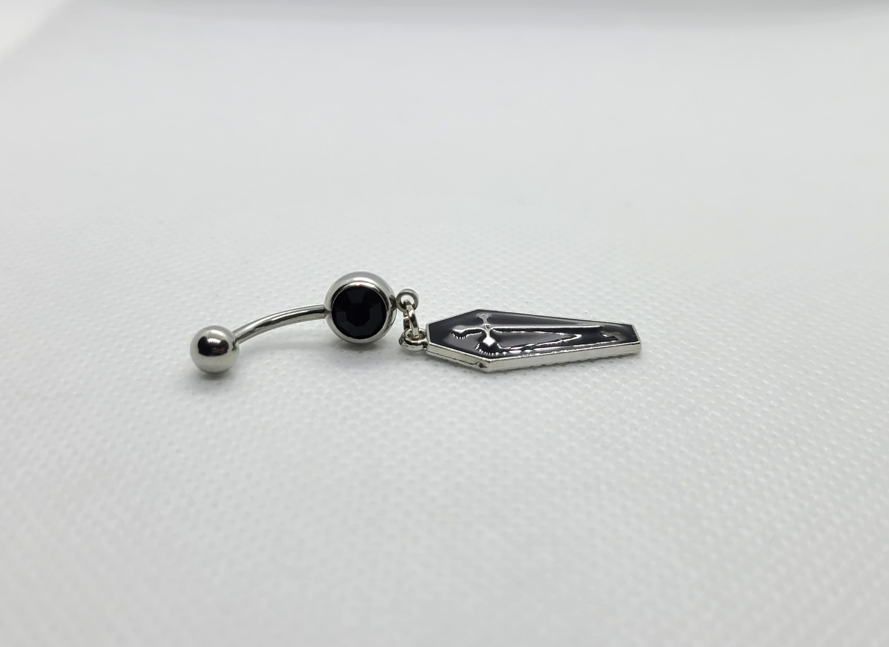 Black Gothic Cross Coffin Belly Button Ring Punk Belly Ring - Etsy Canada