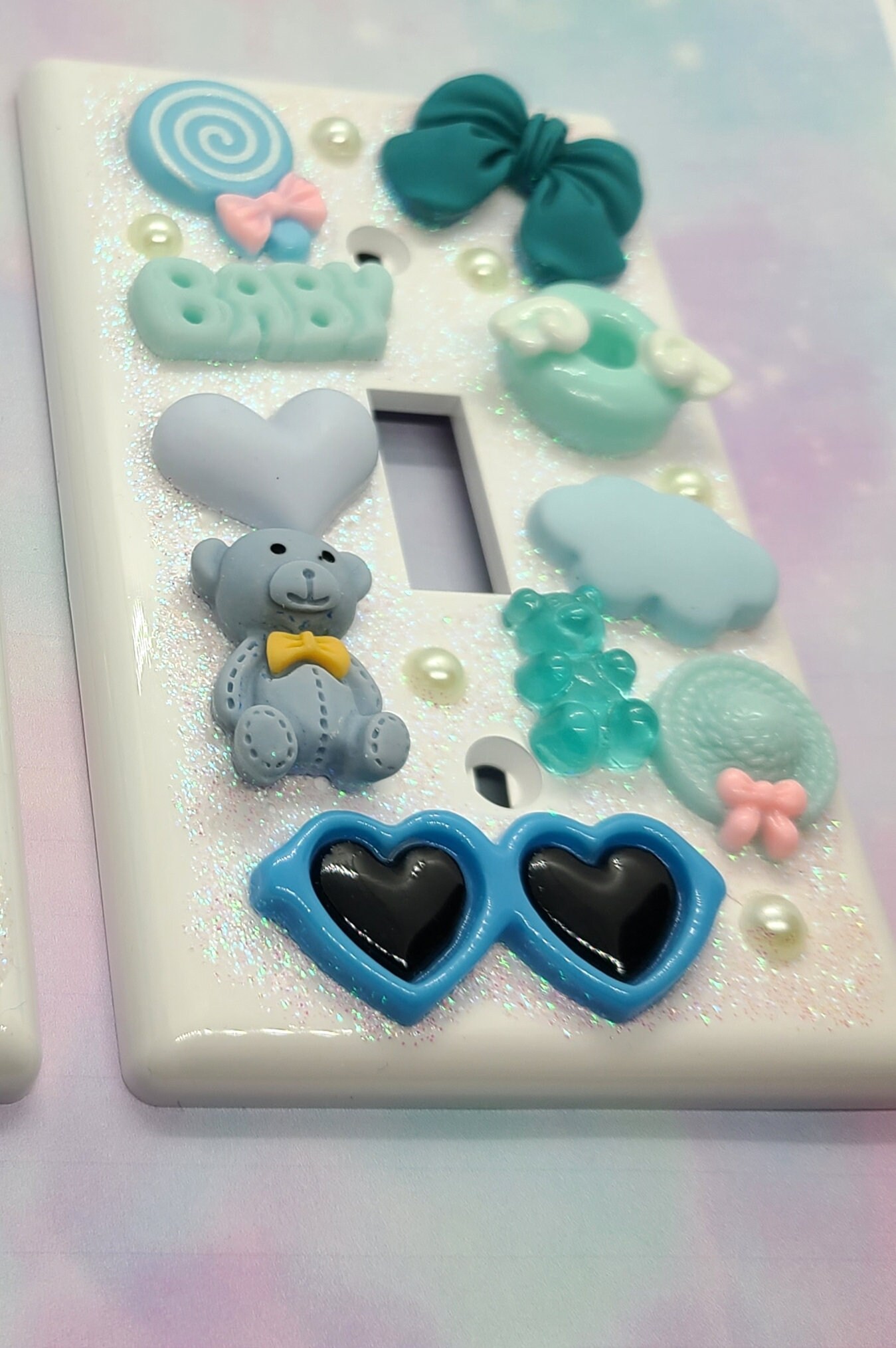 Kawaii Blue Light Switch Cover Cute Home Decor Wall Outlet - Etsy