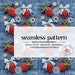 3D Strawberry Daisy on Denim Seamless Pattern, Strawberries and Bows ...