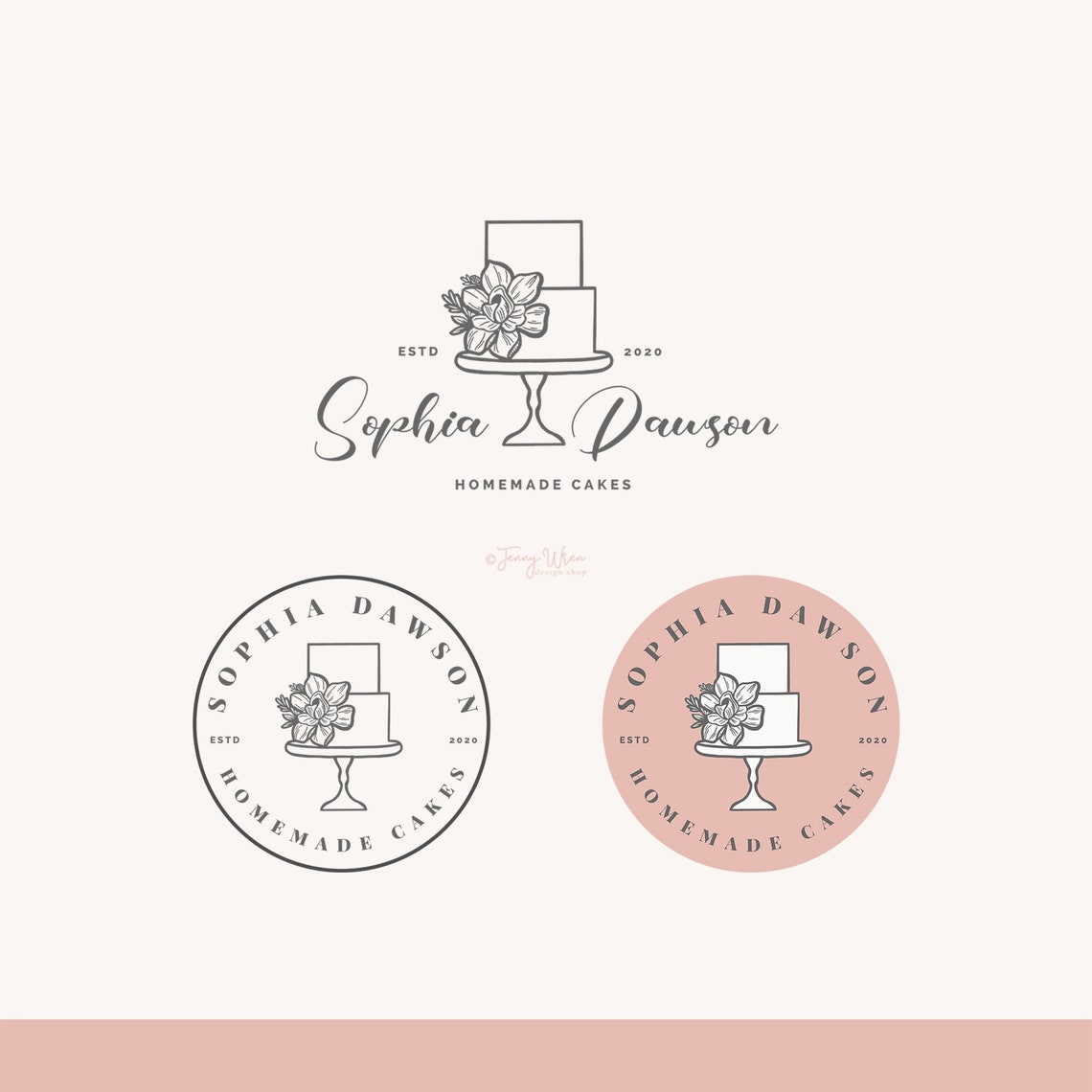 Bakery Logo Design Cake Shop Logo Wedding Cake Logo Cake - Etsy