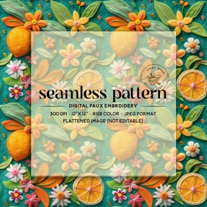 3D Summer Citrus Slices Seamless Pattern, Summer Orange and Lemon ...