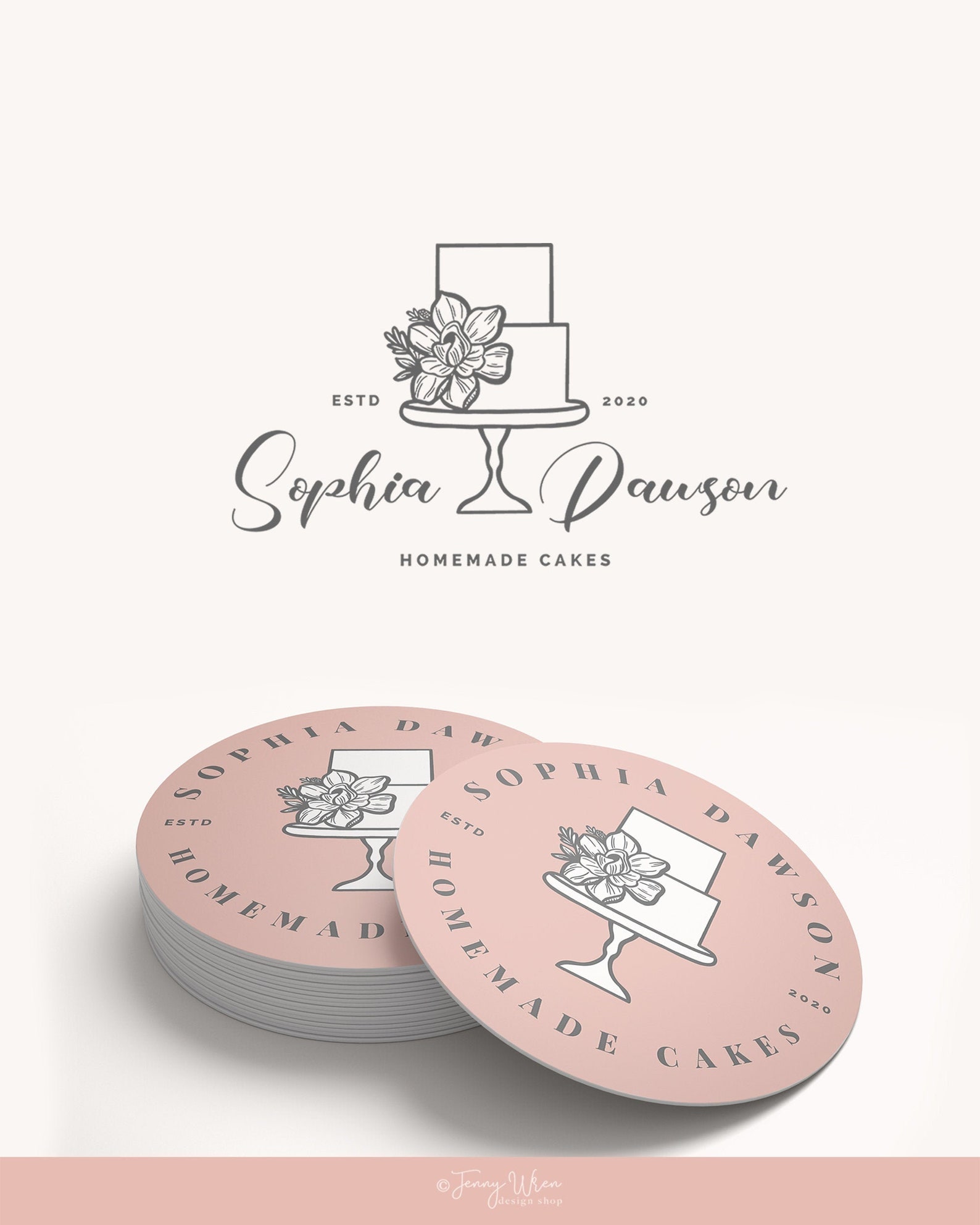 Bakery Logo Design Cake Shop Logo Wedding Cake Logo Cake - Etsy