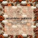 Boho Fall Autumn Pumpkins and Bows Seamless, Coquette Pumpkins and Bows ...