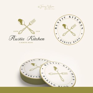 Rustic Kitchen Logo, Food Blogger, Cooking Logo, Restaurant Bistro Logo ...