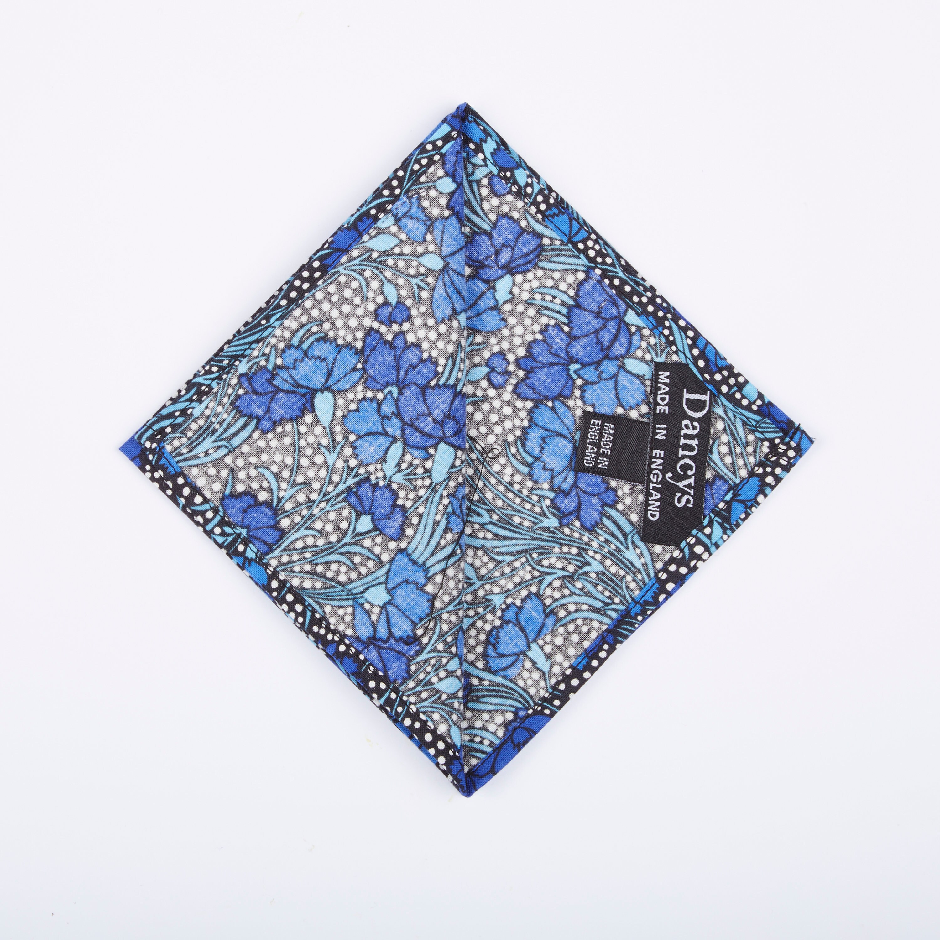 Mens Blue and Black Floral Pocket Square - Etsy