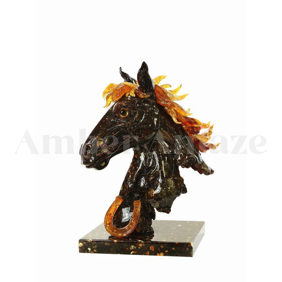 Amber Symbol of Luck Horse Head - Etsy