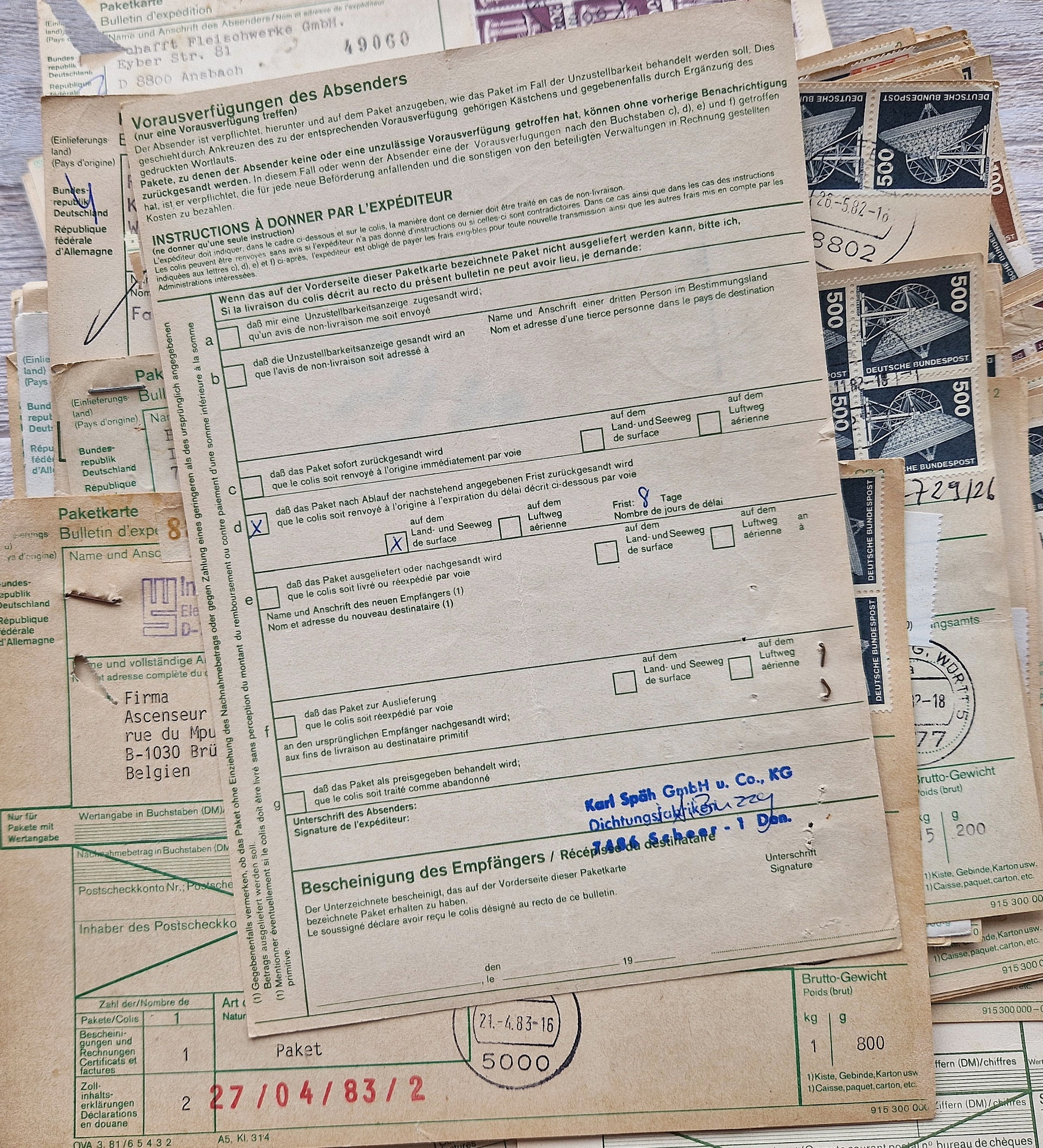 Old Parcel Cards From 1970-1980 Junk Journal Kit Junk - Etsy