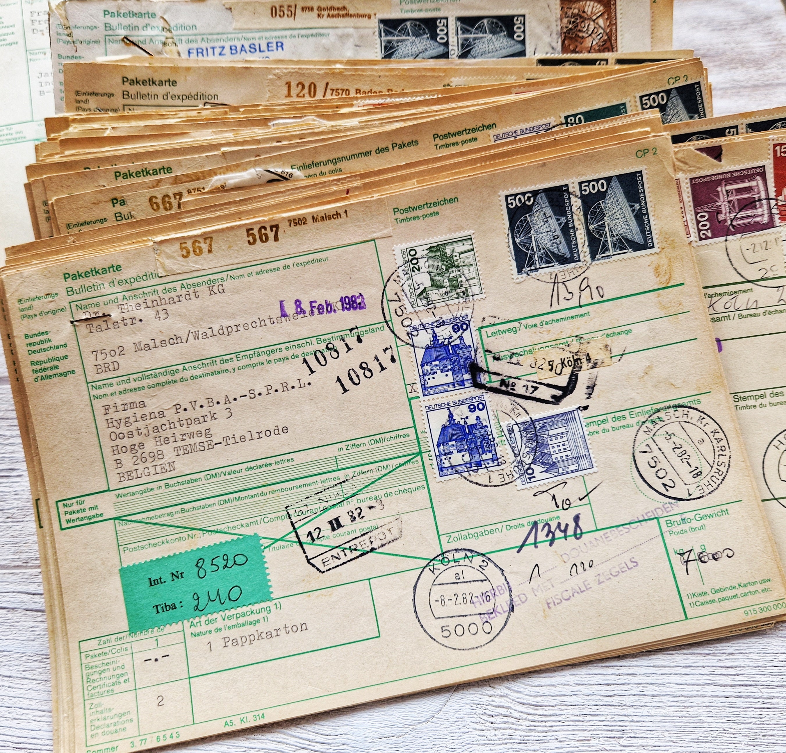 Old Parcel Cards From 1970-1980 Junk Journal Kit Junk - Etsy New Zealand