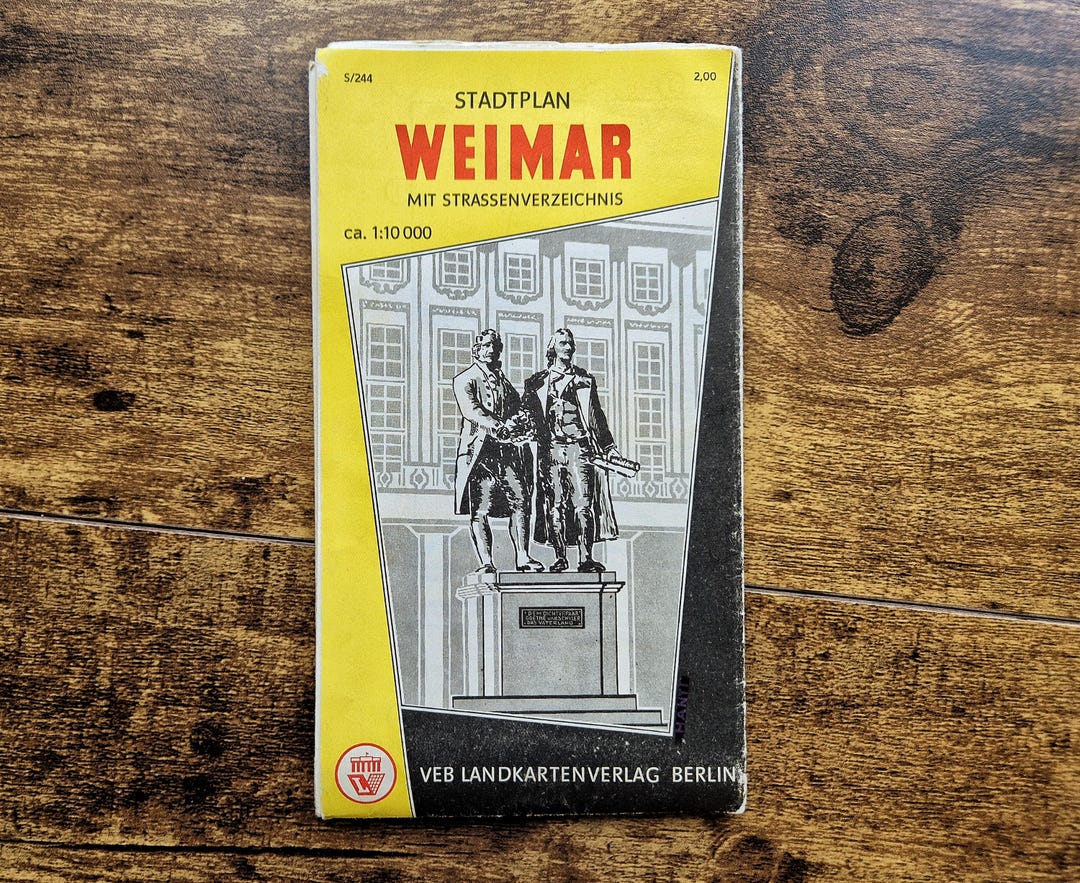 Old City Map of Weimar With Street Index (1968) - Etsy