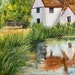 Flatford Mill Suffolk Original Watercolour Painting Landscape Cottage ...